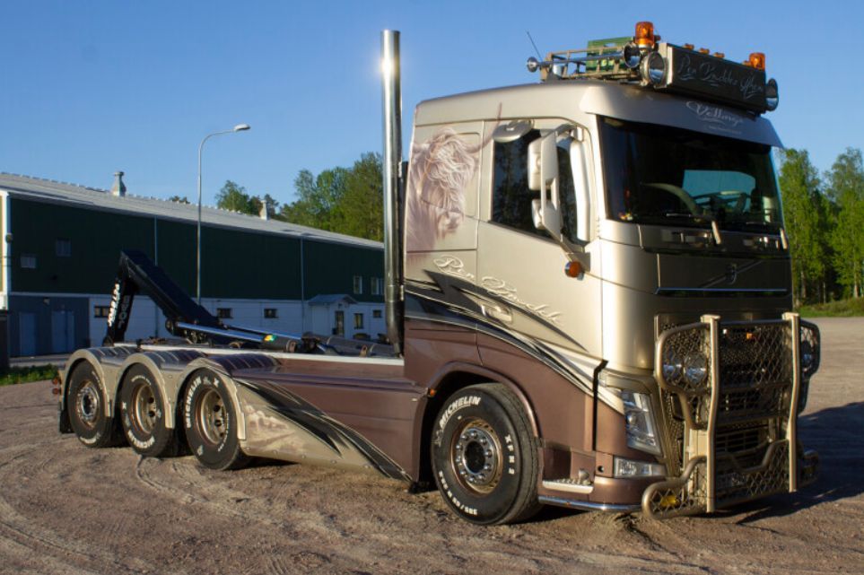 Volvo FH4 Sleeper Cab 8x4 Hooklift System + Container Asphalt 'Per Broddes' - John Ayrey Die Casts